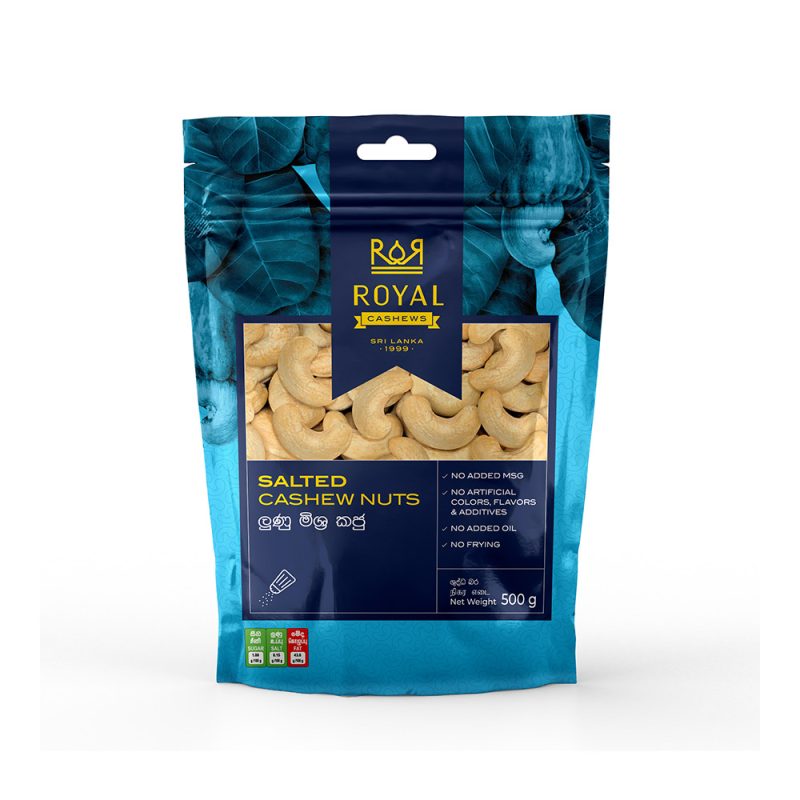 500g Salted Cashew Nuts Pack - Royal Cashews